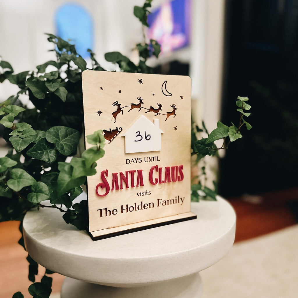 Personalized Santa Countdown Sign – Grainwell
