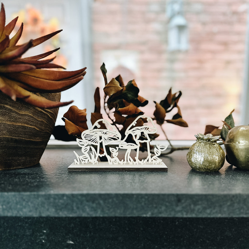 Mushroom Mini Wood Table Scape – Grainwell