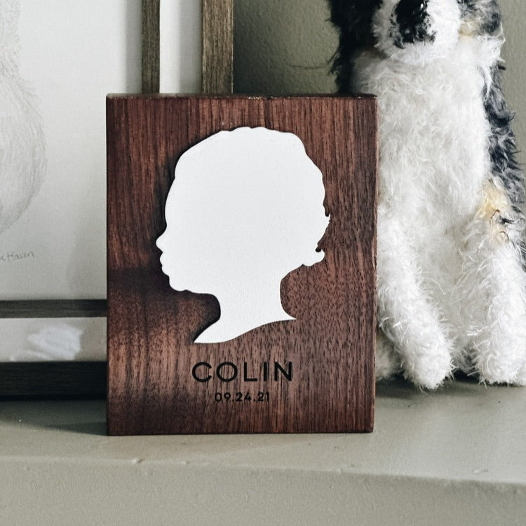 Personalized Silhouette Hard Wood Sign – Grainwell