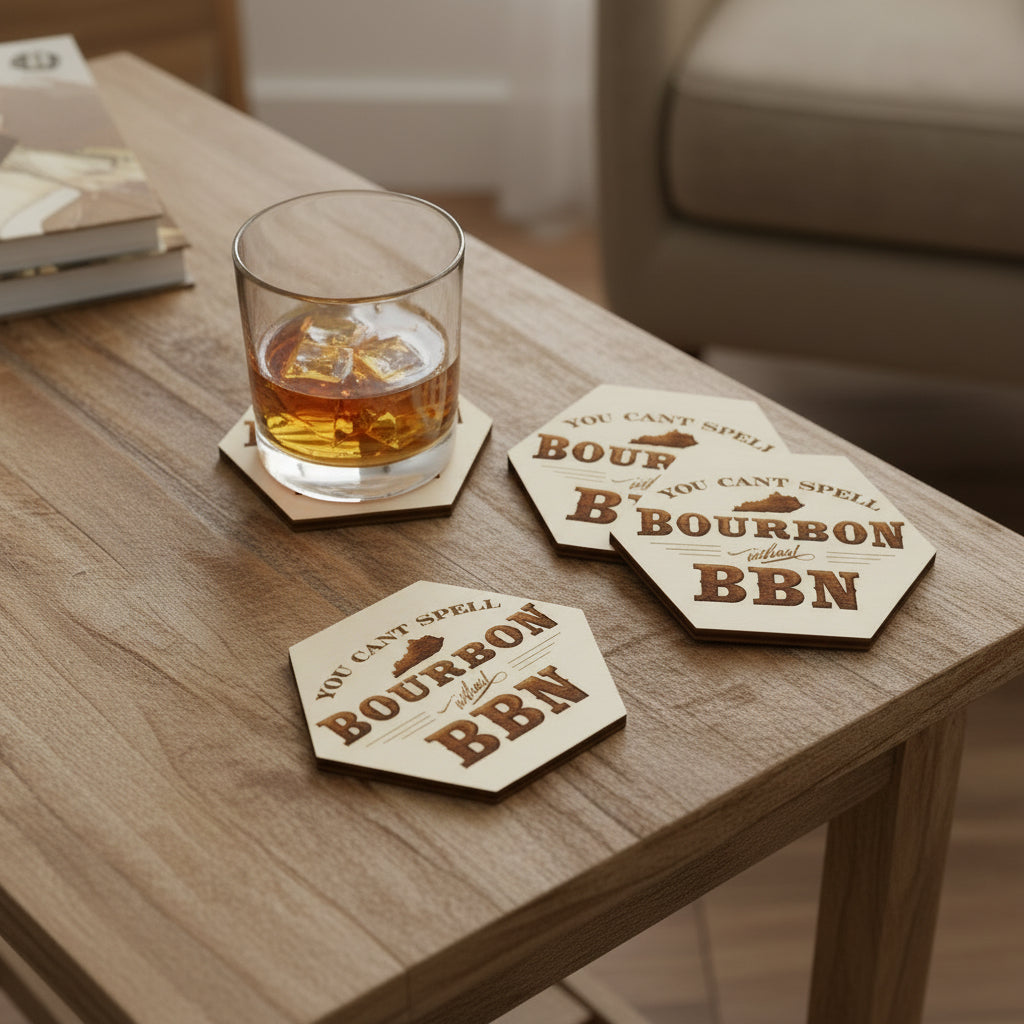 Bourbon and BBN Coasters – Grainwell