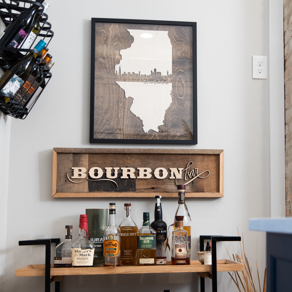 Bourbon Bar Barn Wood Sign – Grainwell