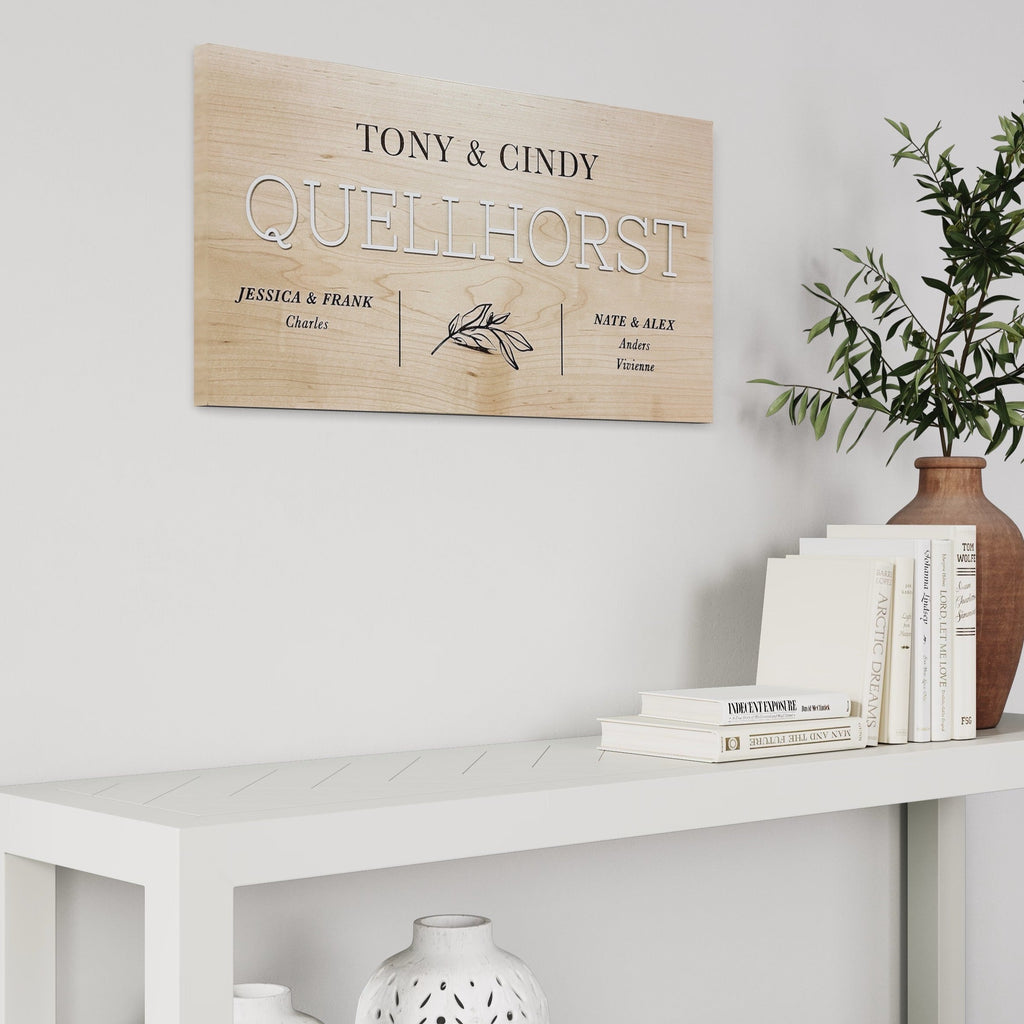 Personalized Family Tree Hard Wood Sign – Grainwell