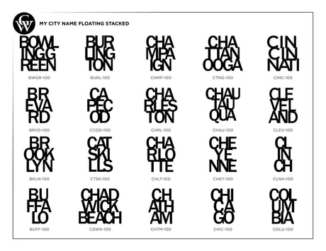 City Name Floating Stacked – Grainwell