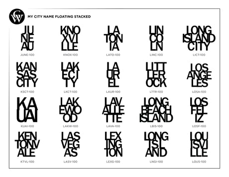 City Name Floating Stacked – Grainwell