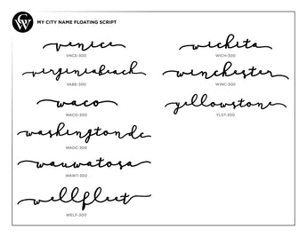 City Name Floating Script – Grainwell