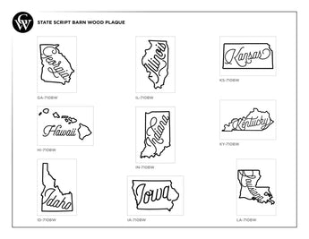State Script Hard Wood Plaque – Grainwell