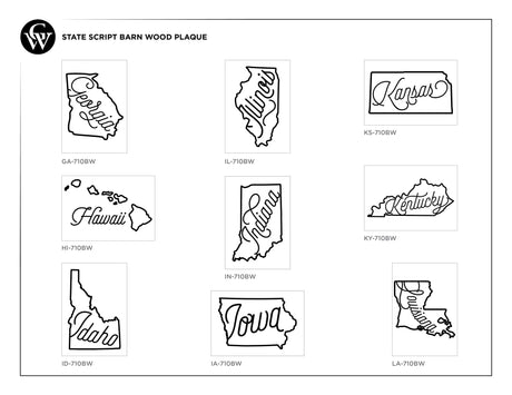 State Script Hard Wood Plaque – Grainwell