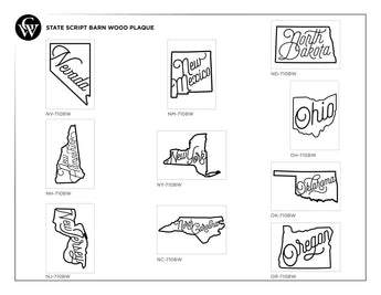 State Script Hard Wood Plaque – Grainwell