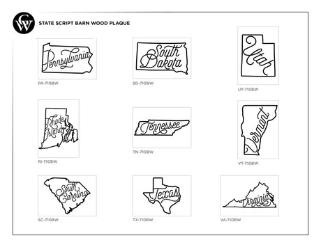 State Script Hard Wood Plaque – Grainwell